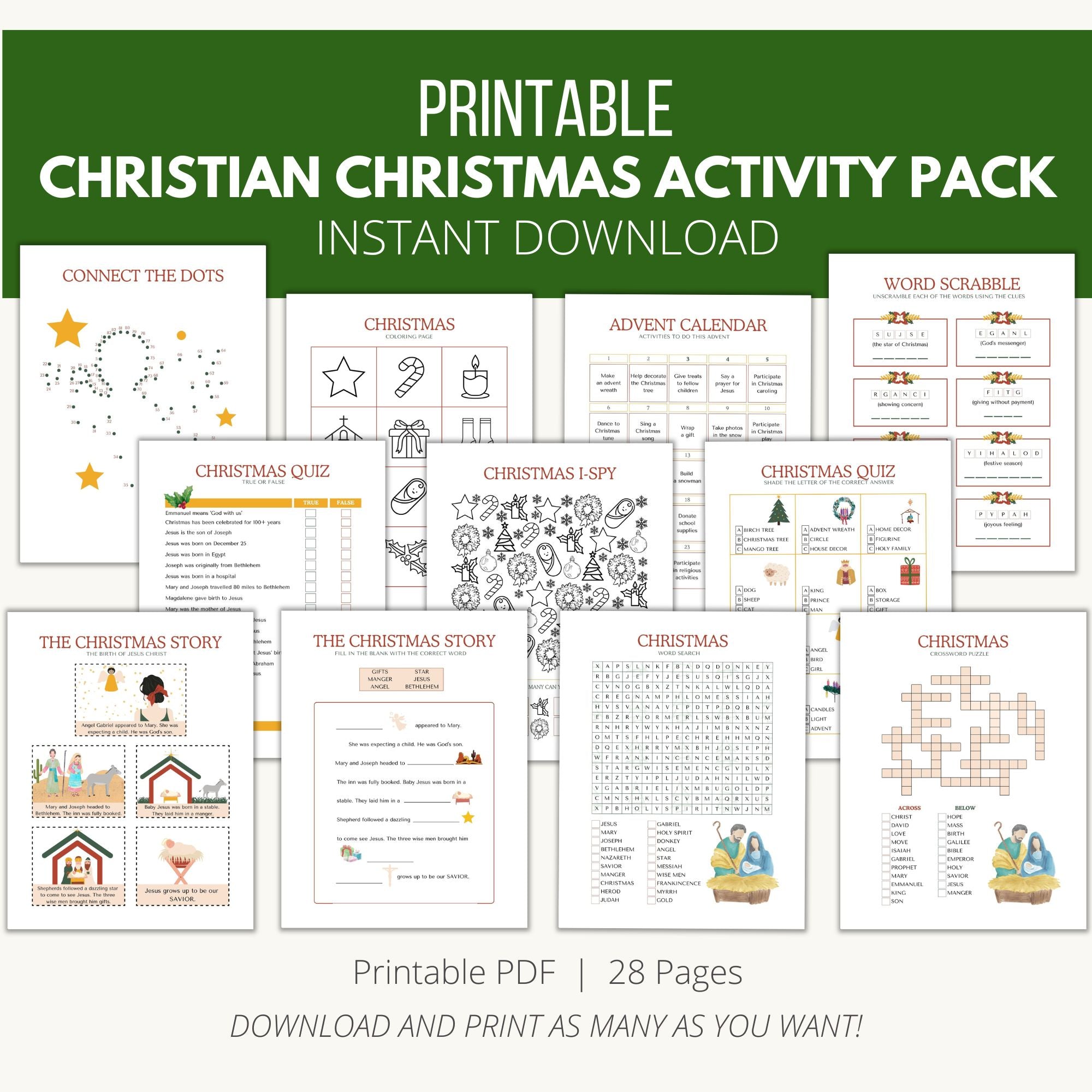 Christian Christmas Activity Pack – Add A Little Adventure