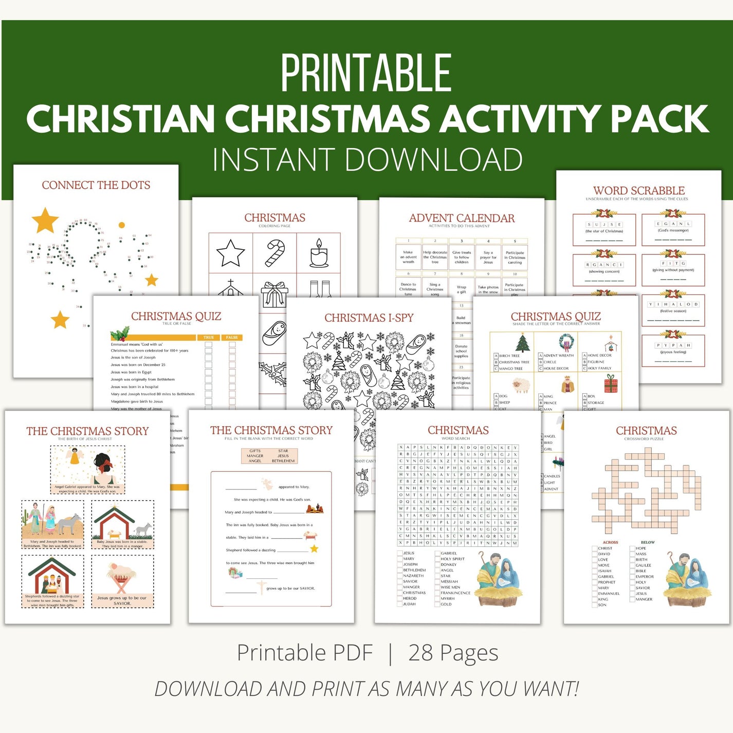 Christian Christmas Activity Pack – Add A Little Adventure