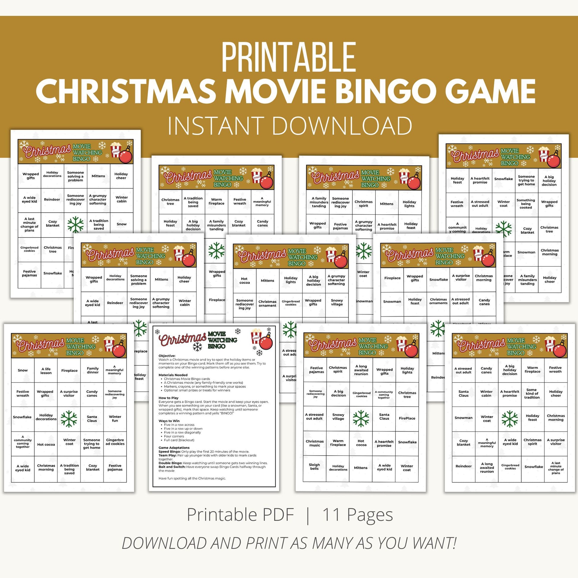 Christmas Movie Bingo – Add A Little Adventure
