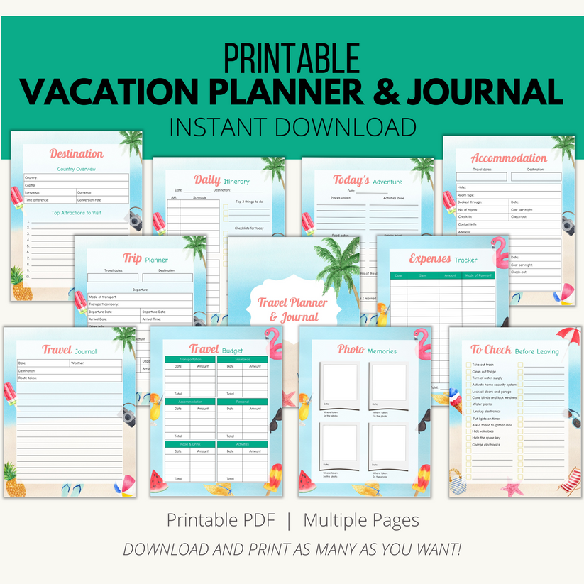 Vacation Planner and Journal – Add A Little Adventure